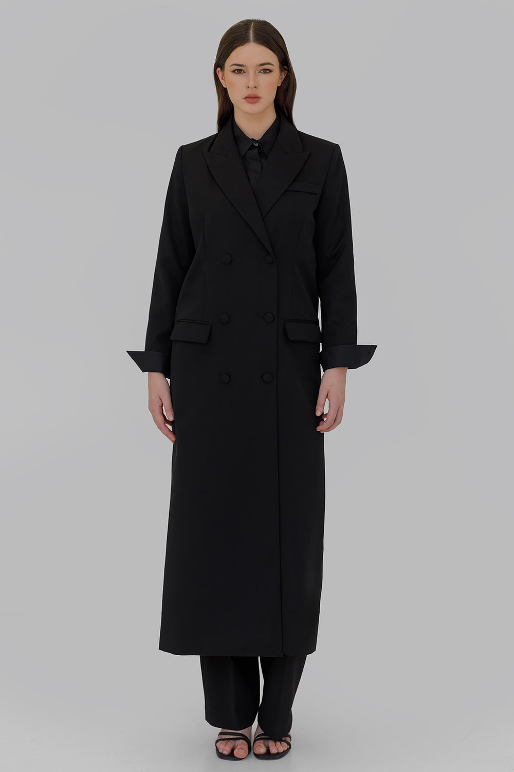 The Amelia Long Coat - Black