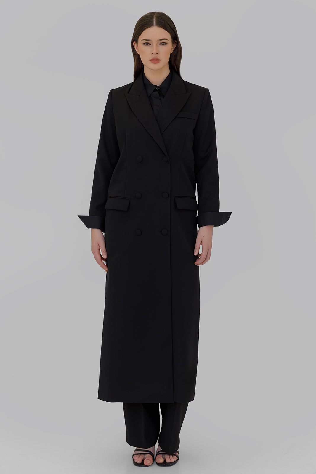 The Amelia Long Coat Black