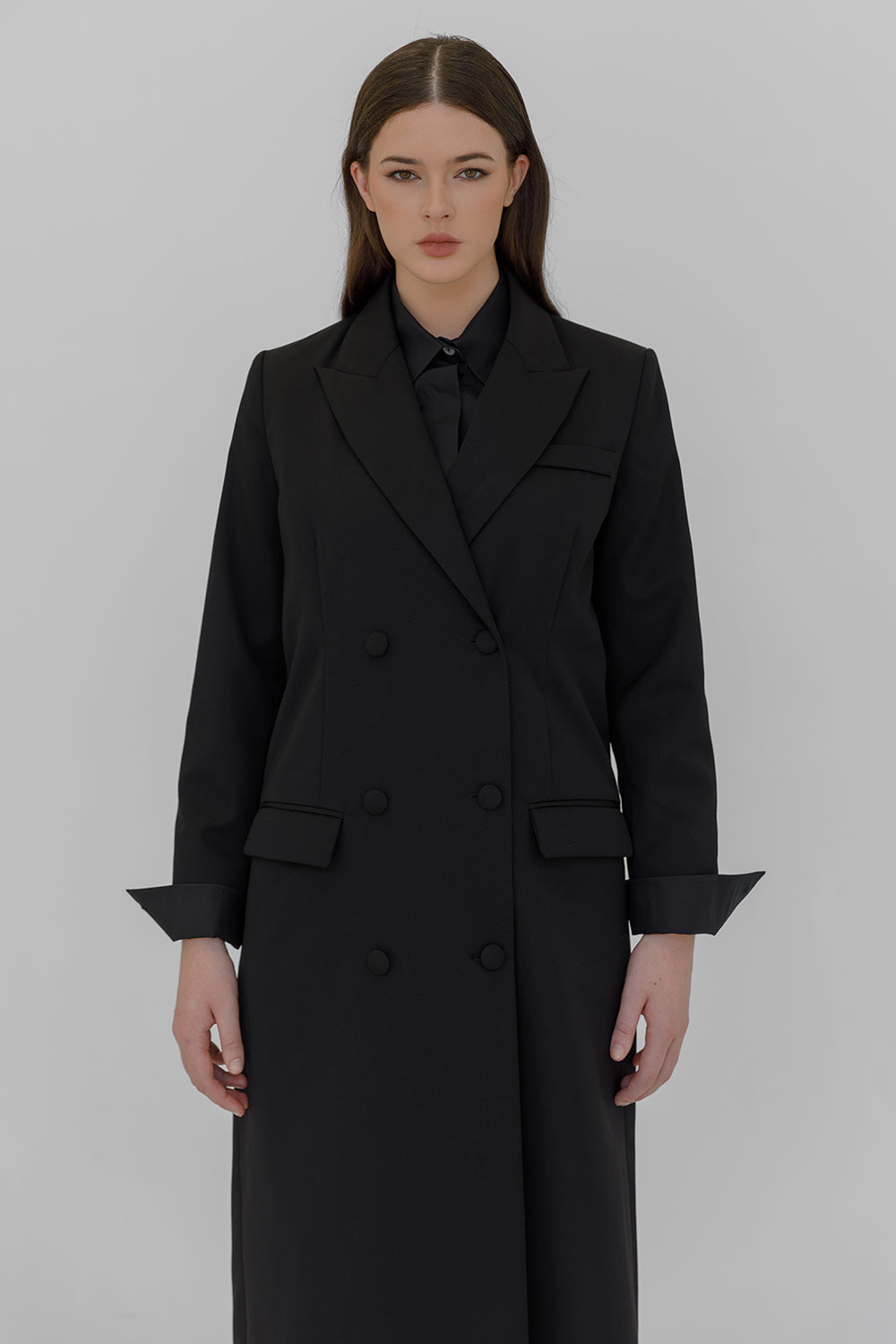 The Amelia Long Coat - Black